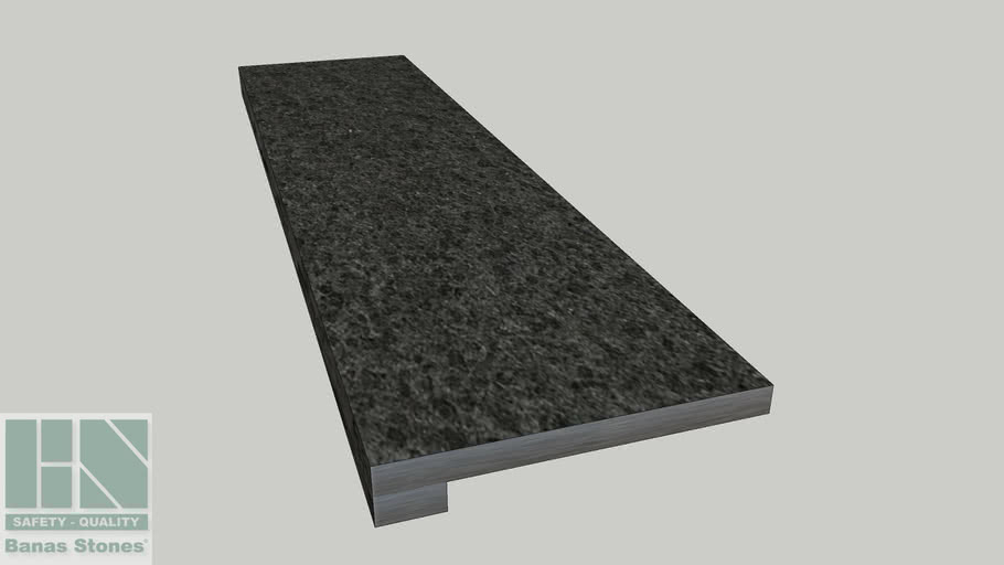 Banas Stones Natural Rebated Coping - Jet Black | 3D Warehouse