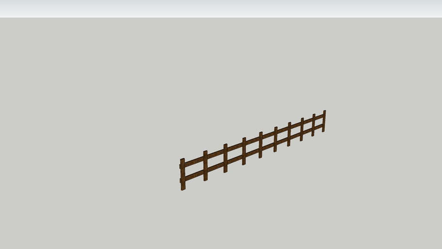simple wooden handrail | 3D Warehouse