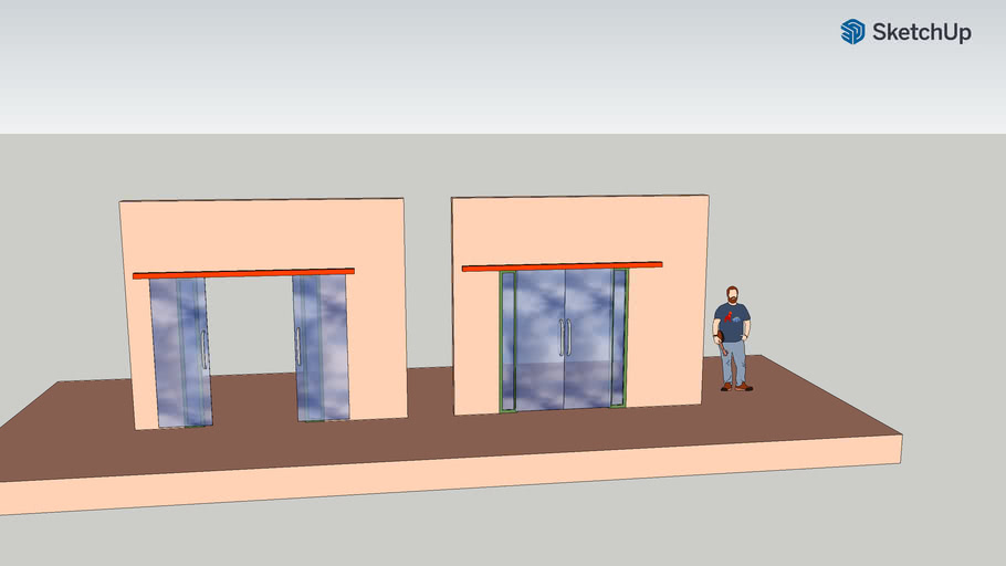 GYM SLIDING DOOR PORPOSAL | 3D Warehouse