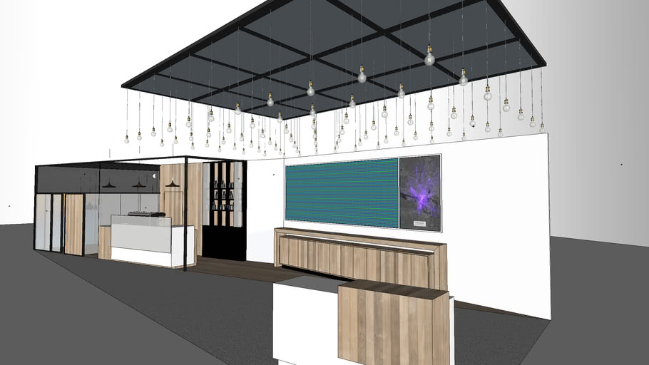 Wide exhibition booth - 15m x 3.4m | 3D Warehouse