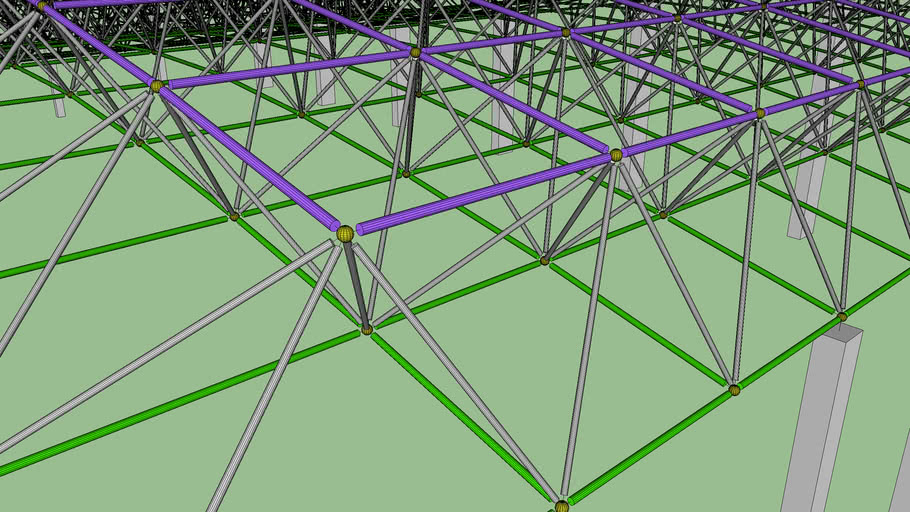 Space Frame - Sports hall | 3D Warehouse