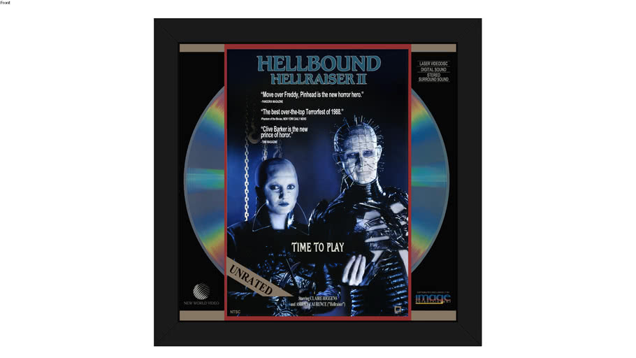 Framed Hellbound: Hellraiser II Laserdisc Cover | 3D Warehouse