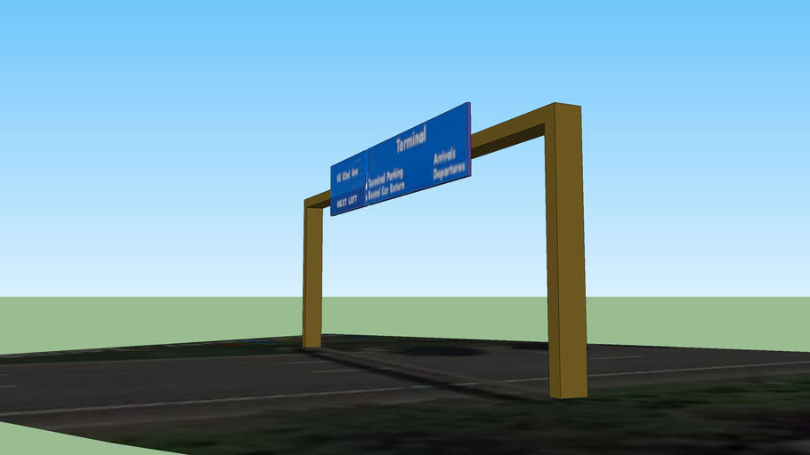 airport terminal signs | 3D Warehouse