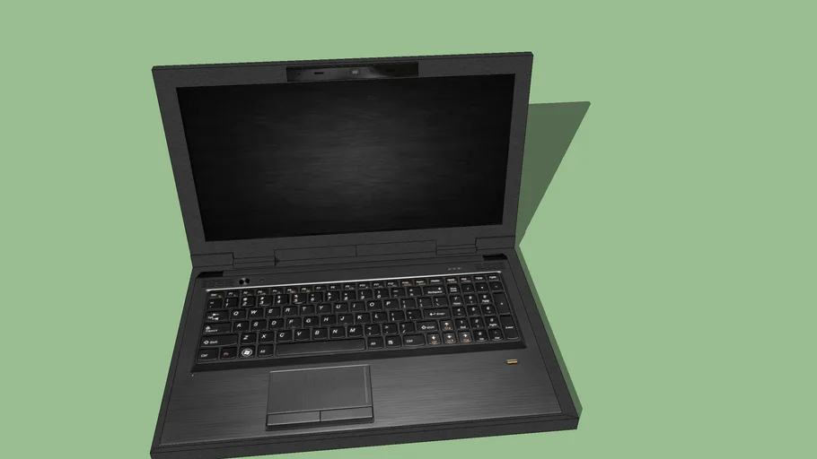 Black Stainless Steel Laptop | 3D Warehouse