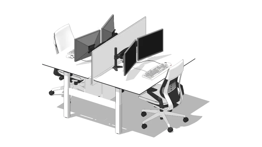 Duo desk | 3D Warehouse