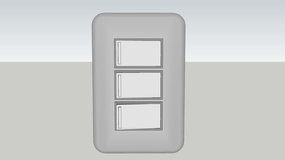 Interruptor triple / Triple Switch | 3D Warehouse