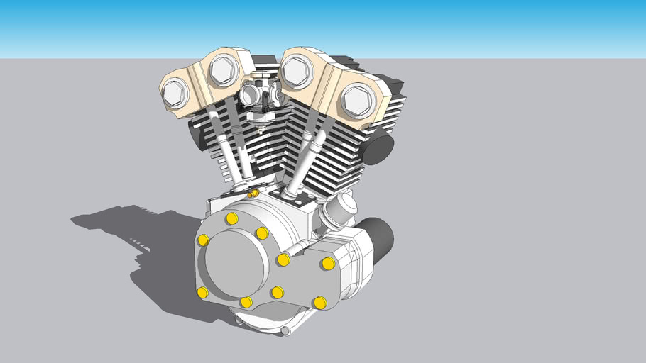 Harley davidson KnuckleHead engine | 3D Warehouse