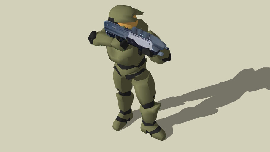 Master Chief Aiming Assault Rifle | 3D Warehouse