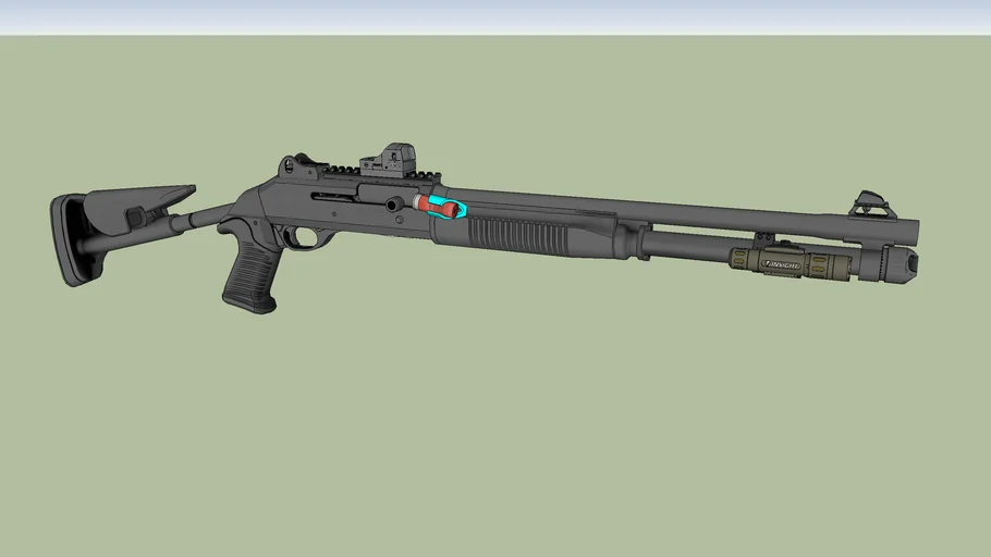 M1014 / Benelli M4 Super 90 / L128A1 12GA S-A Custom | 3D Warehouse