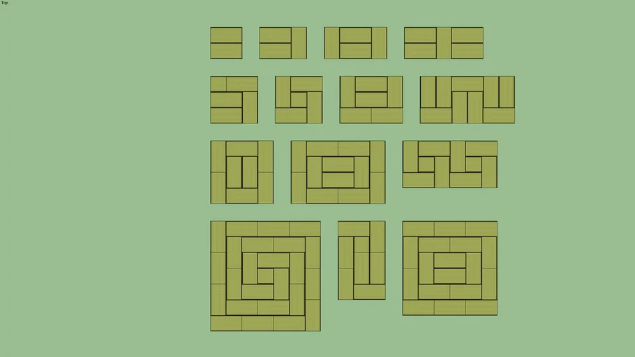 Tatami Patterns 1 | 3D Warehouse
