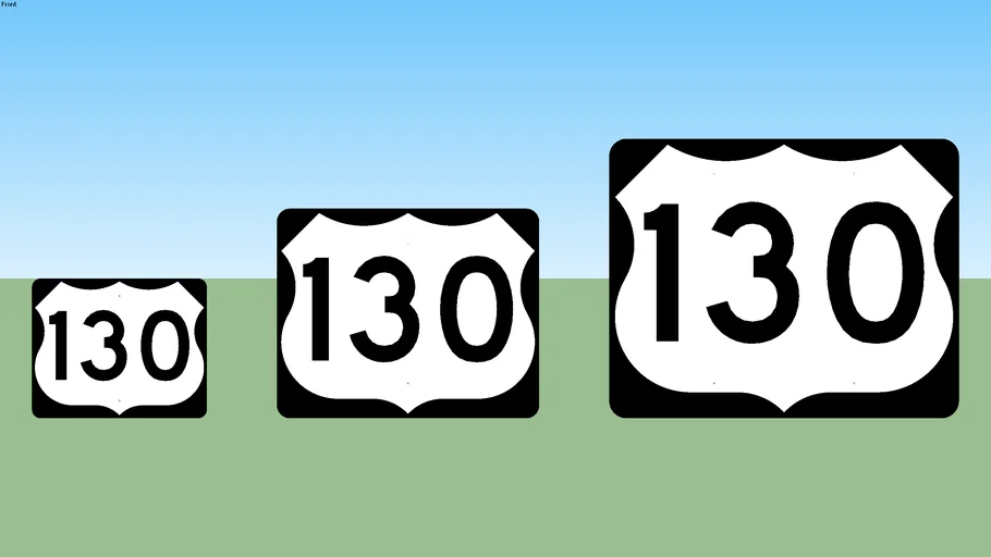 U.S. 130 Sign | 3D Warehouse