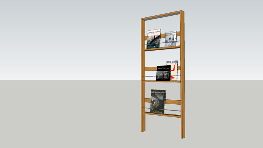 Wooden Book Rack | 3D Warehouse
