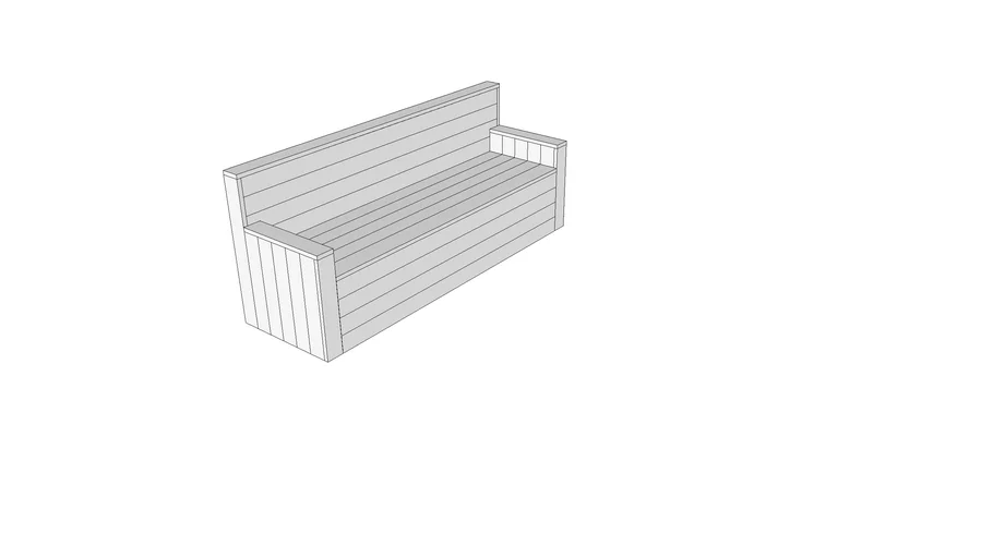 Bench garden wood | 3D Warehouse