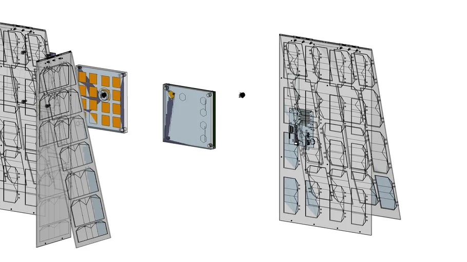 solar panel 6u cube sat | 3D Warehouse