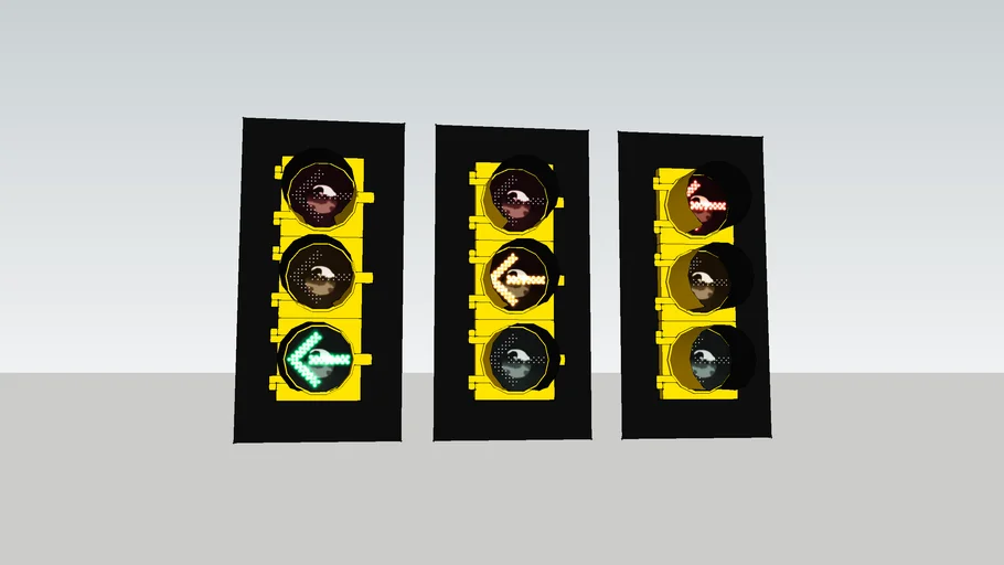 Leotek LED 8 inch left turn signals | 3D Warehouse