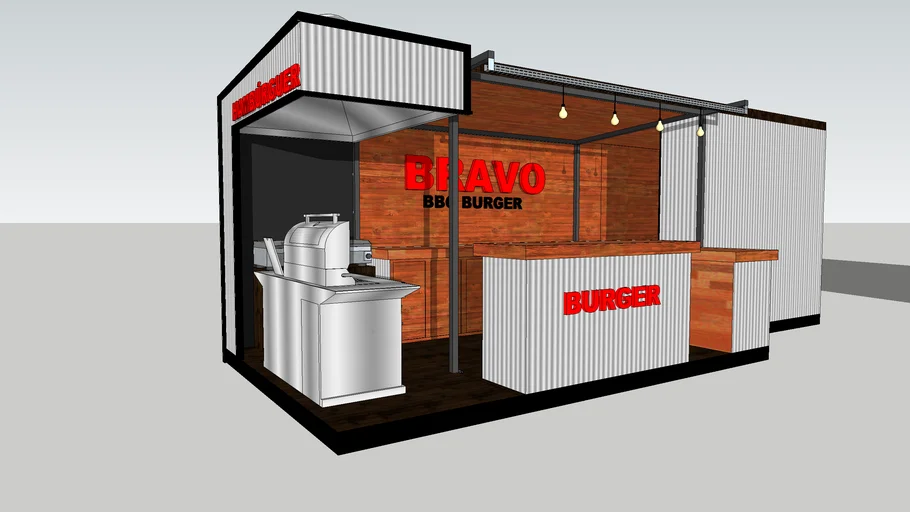 Quiosque / Kiosk / stand / burger | 3D Warehouse