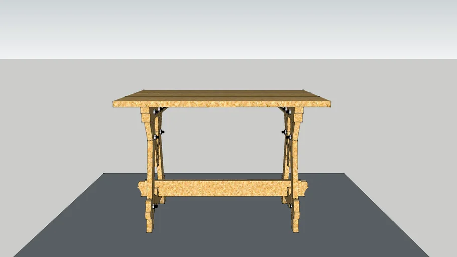 Wood table | 3D Warehouse