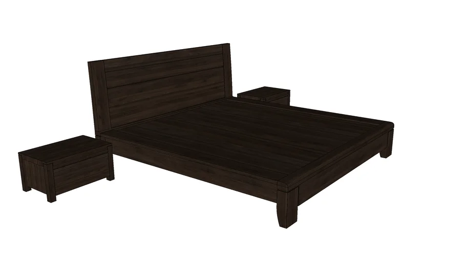 Wooden bed | 3D Warehouse
