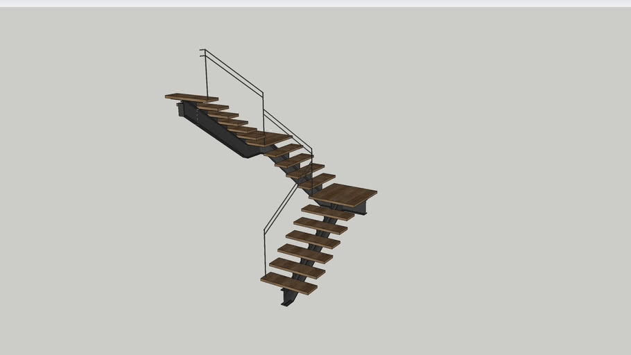 steel stairs & railing | 3D Warehouse