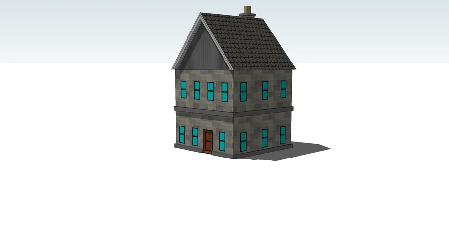 2 Story Brick House | 3D Warehouse