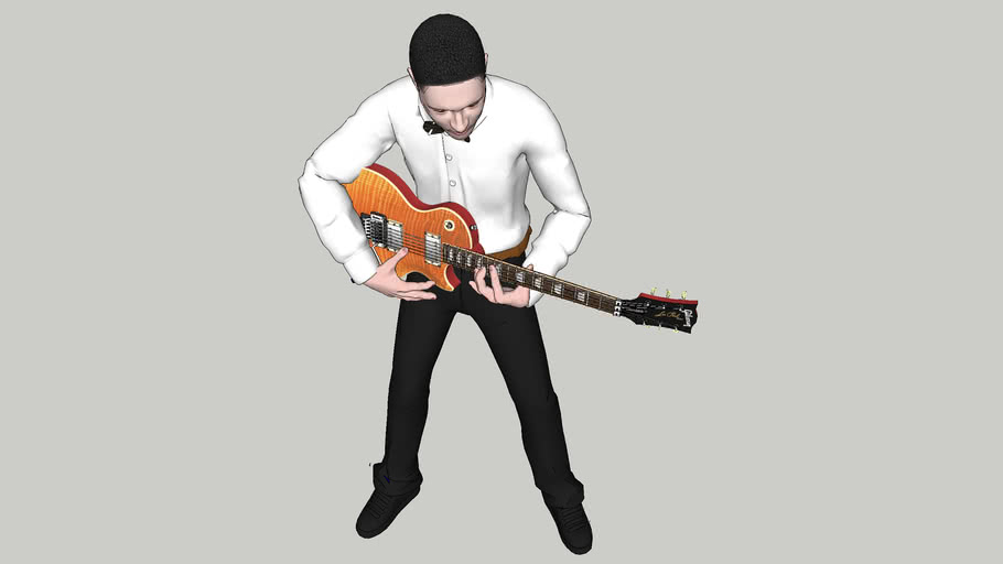 Guitarrist Player with Guitar | 3D Warehouse