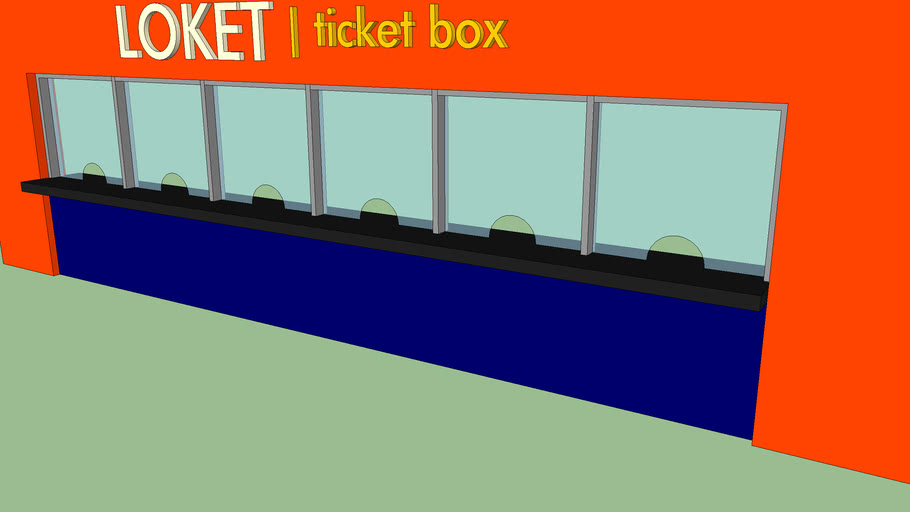 Loket Stasiun Kereta Api | 3D Warehouse