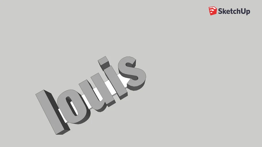 louis name text | 3D Warehouse