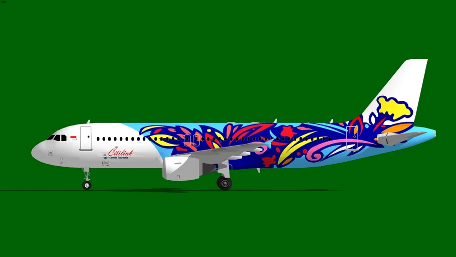 Citilink Airbus A320-200 Floral Batik Livery 1 | 3D Warehouse