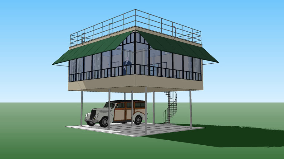 Kocher Canvas Weekend House 1934 | 3D Warehouse