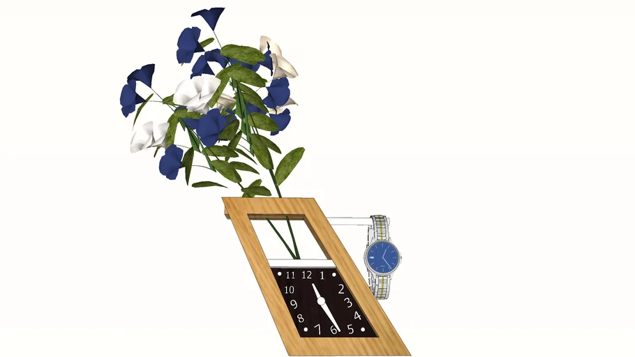 Deco flower vase _ clock | 3D Warehouse