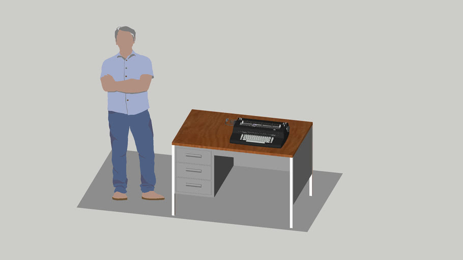 IBM SERIES – SELECTRIC II TYPEWRITER (1972) – DUAL PITCH - DK.GRAY | 3D ...