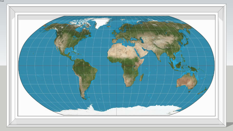 World Map - Robinson projection | 3D Warehouse
