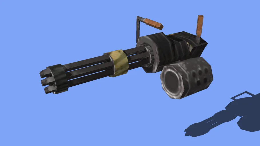 Fallout minigun (low poly) | 3D Warehouse