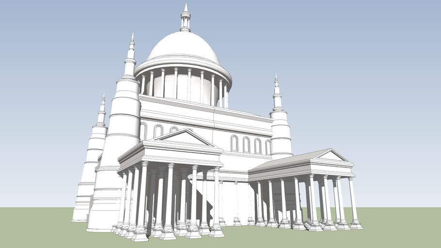 Temple with dome | 3D Warehouse