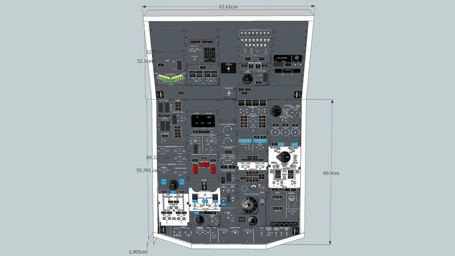 737NG Overhead Panel | 3D Warehouse