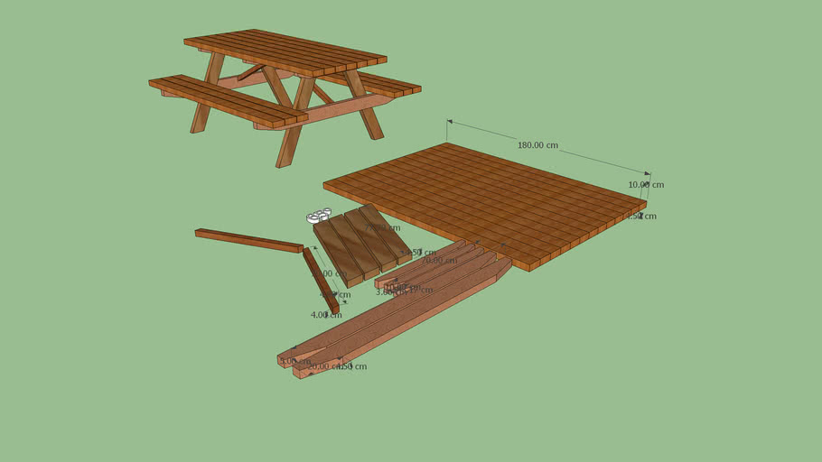Picnic table | 3D Warehouse