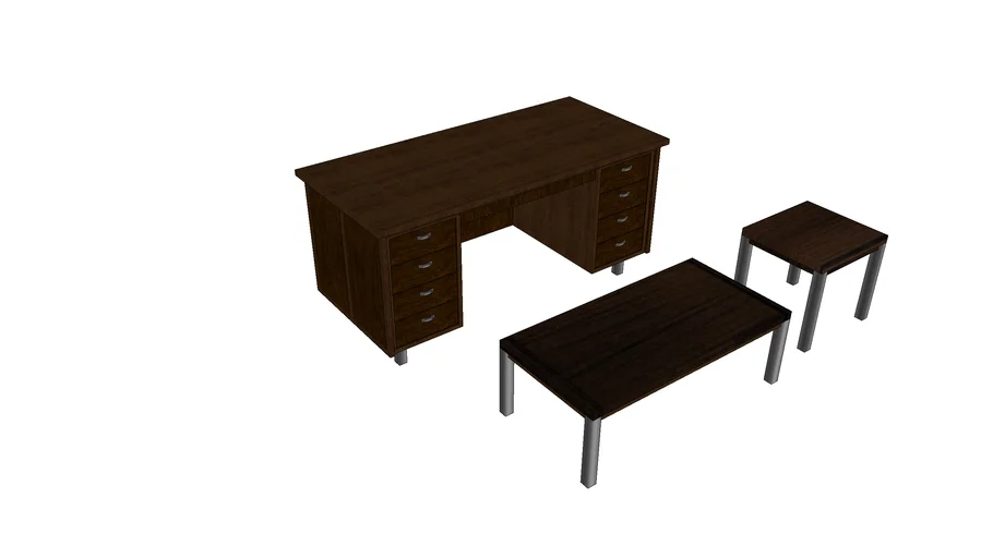 desk and table set | 3D Warehouse