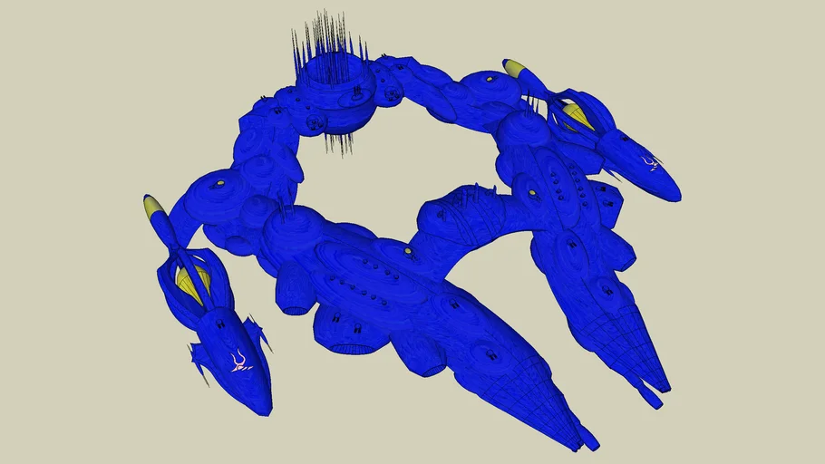 Ssou Qku Taq Fighter Carrier Jik'Ol Umul (Mother of Chaos) Class | 3D ...
