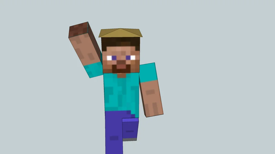 minecraft poppetje met hoedje | 3D Warehouse