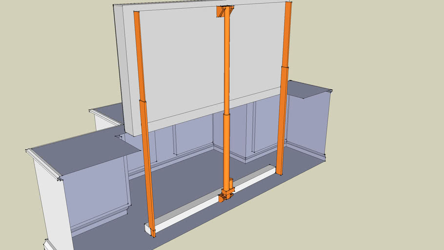 Plasma TV Lift mechanism using linear actuator | 3D Warehouse