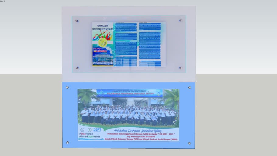 Papan Informasi Akrilik | 3D Warehouse