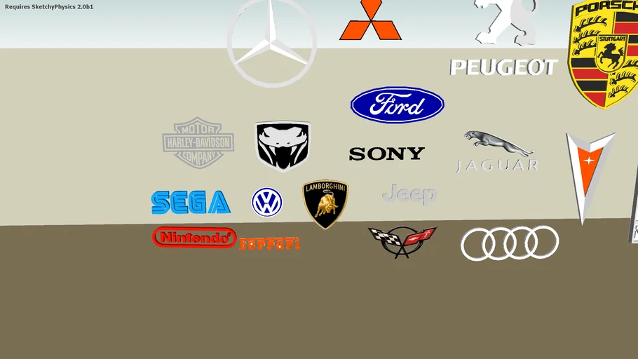 Falling logos 4: cars and games | 3D Warehouse