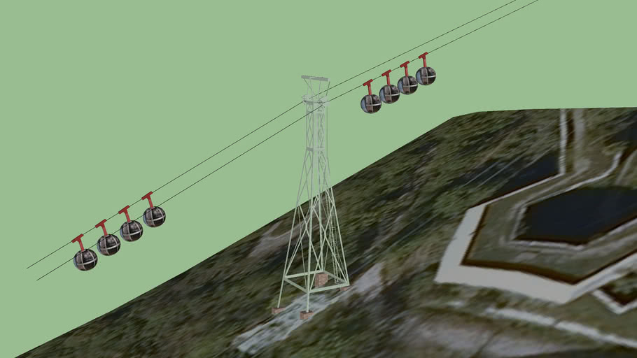 Pylone du Téléphérique Grenoble - Bastille | 3D Warehouse