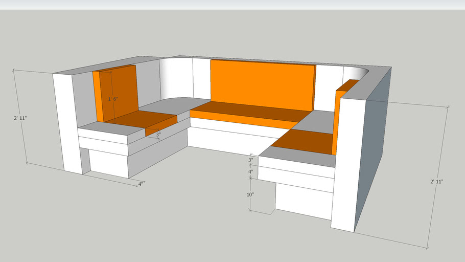 Front Booth Elevation w/ Dimensions | 3D Warehouse