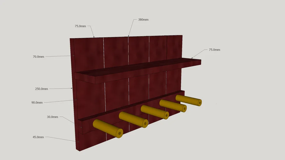 50 cal key rack | 3D Warehouse