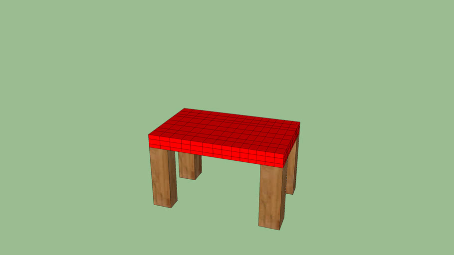 Rectangular Red Restaurant Table | 3D Warehouse