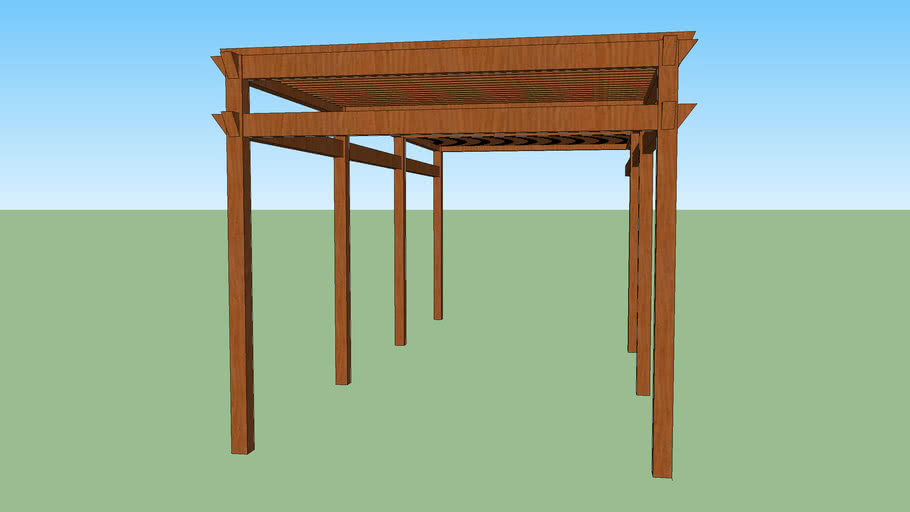 KANOPI KAYU UNTUK TANAMAN RAMBAT | 3D Warehouse