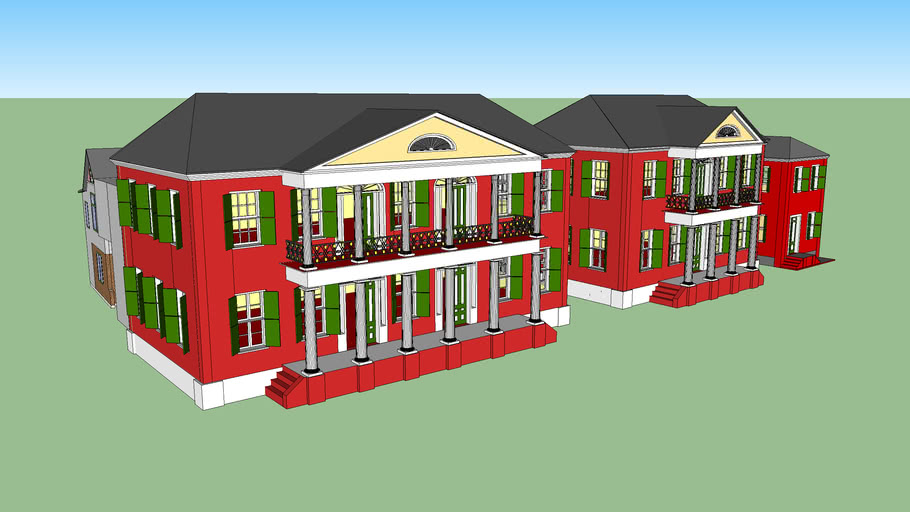 Suriname, Paramaribo, Mirandastraat 011-015 | 3D Warehouse