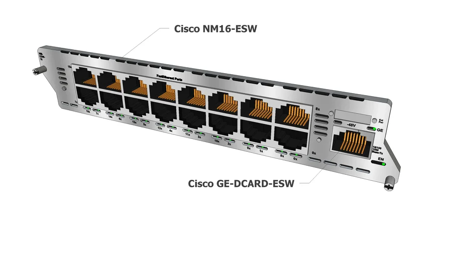 Cisco NM16-ESW with GE-Dcard-ESW | 3D Warehouse
