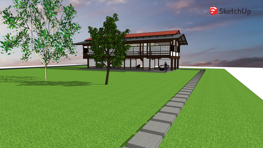 kenzo_tange_house | 3D Warehouse